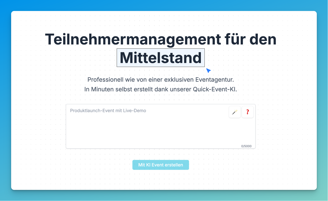 Event Management Software — Quick Event